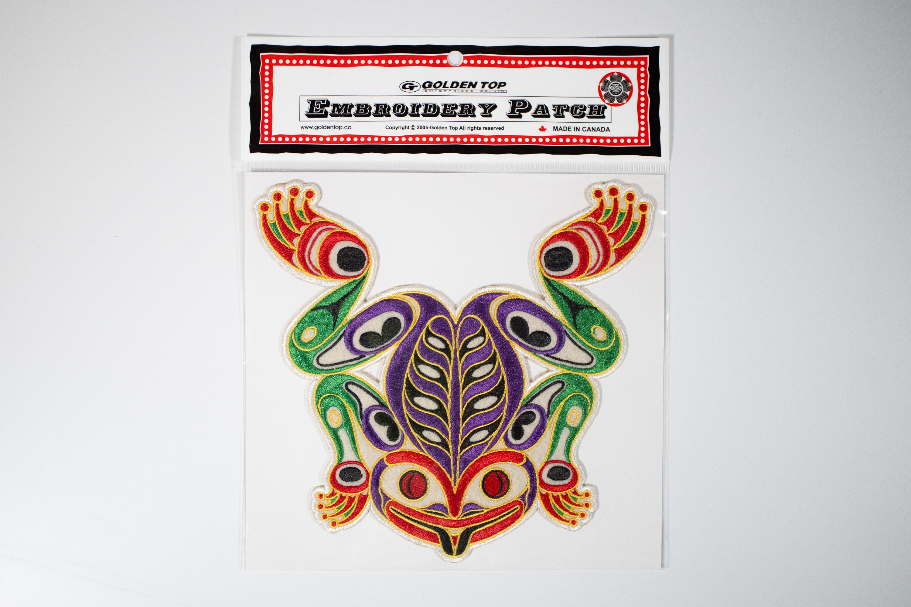 Coast Salish 'frog' Indigenous Design by Joe Wilson | Iron-on 20cm ...
