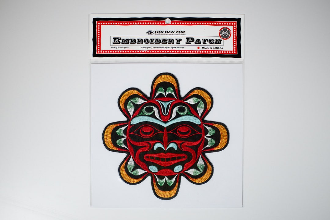 Coast Salish 'sun' Indigenous Design by Joe Wilson | Iron-on 18cm ...