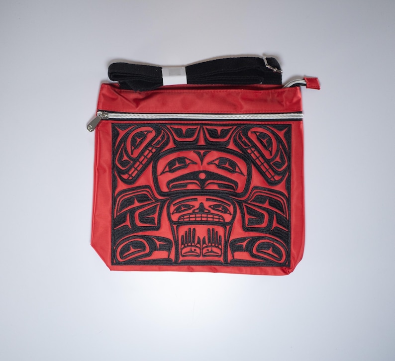Salish 'longhouse' Indigenous Design by Jason Peters | Crossbody Pouch ...
