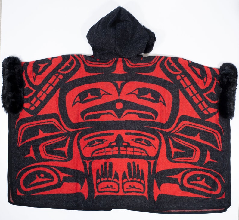 Salish 'longhouse' Indigenous Design by Jason Peters Knitted Hooded ...