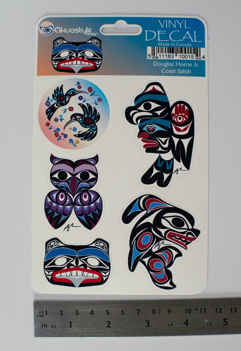 Coast Salish Indigenous Design by Douglas Horne Vinyl Decals Sticker ...