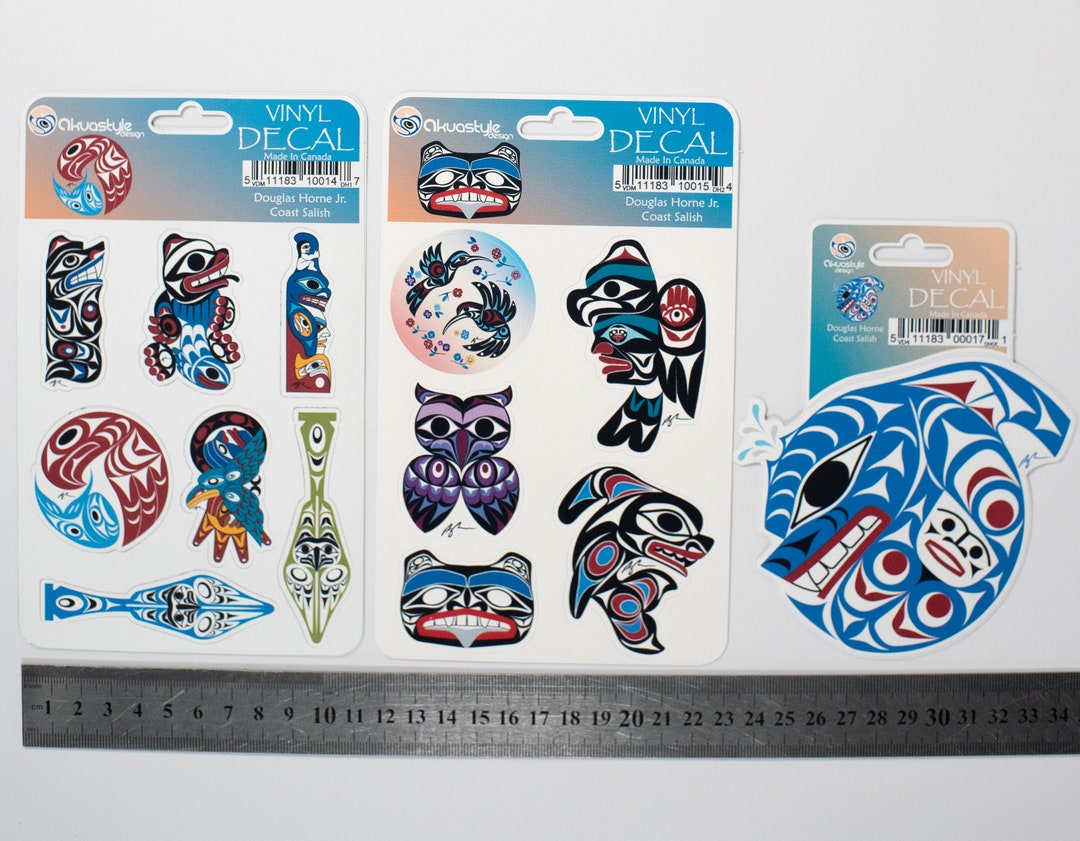 Coast Salish Indigenous Design by Douglas Horne Vinyl Decals Sticker ...