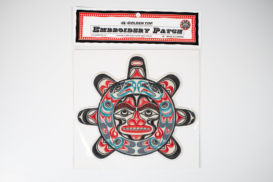 Coast Salish 'sun' Indigenous Design by Joe Wilson | Iron-on 20cm ...
