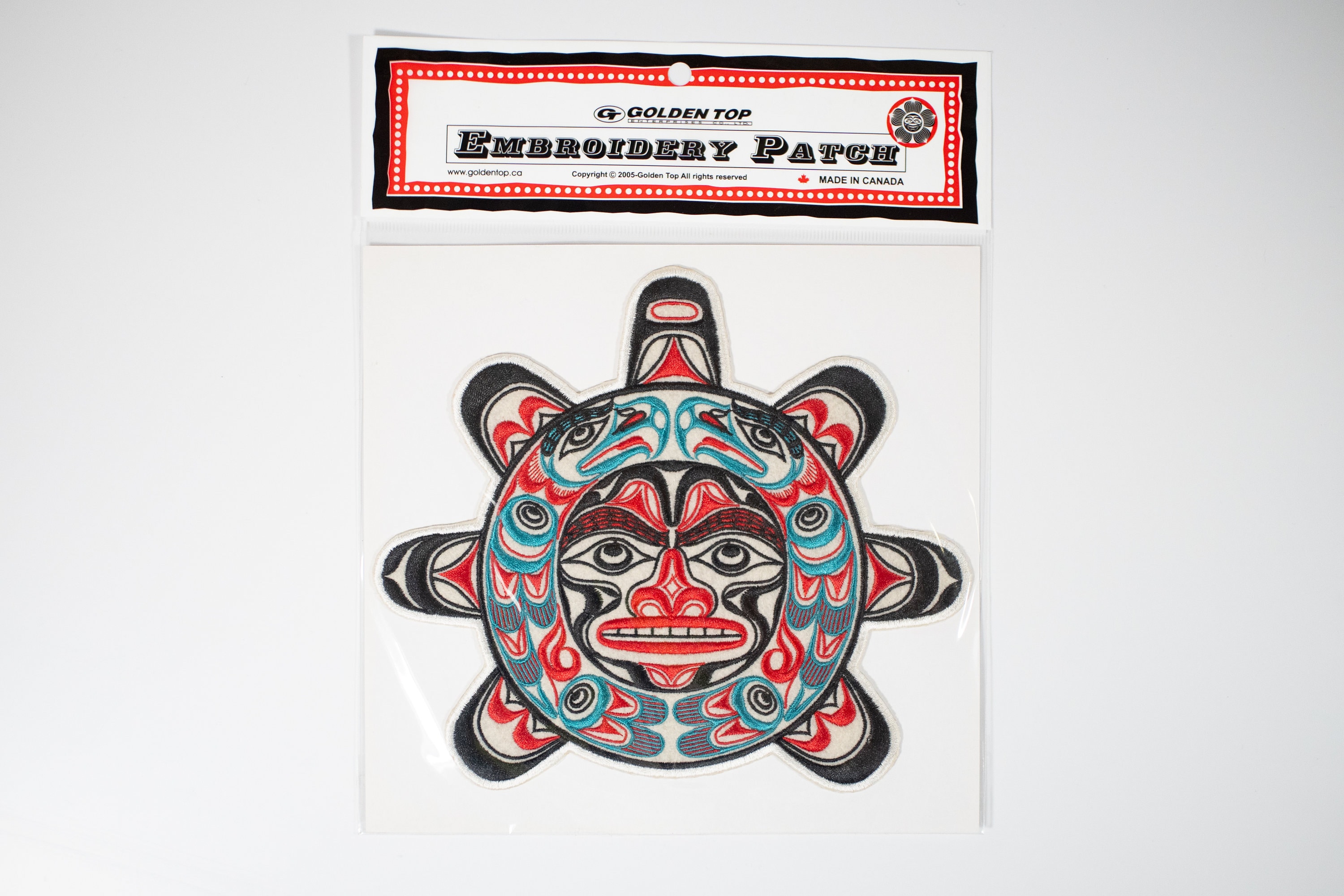 Coast Salish 'sun' Indigenous Design by Joe Wilson | Iron-on 20cm ...