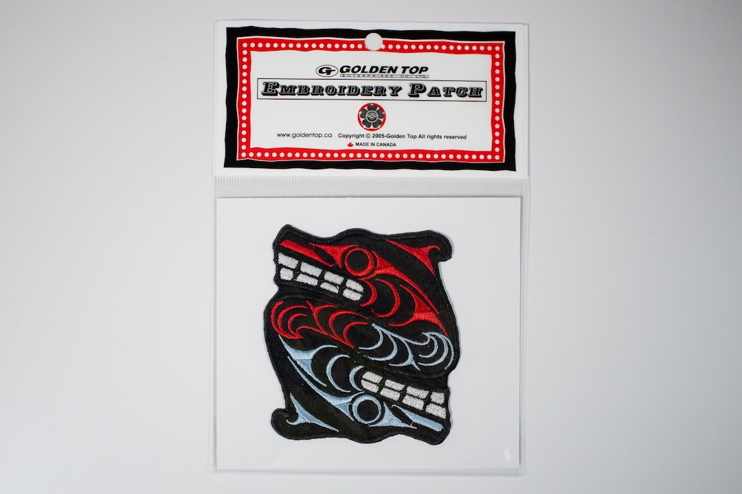 Coast Salish 'wolf' Design by Francis Horne Sr. | Iron-on 10cm ...
