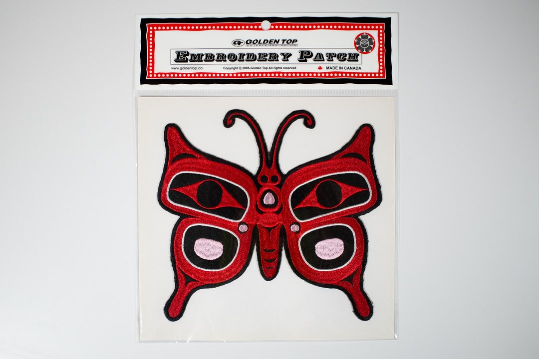 Haida 'butterfly' Indigenous Design by Corey Bulpitt | Iron-on 18cm ...
