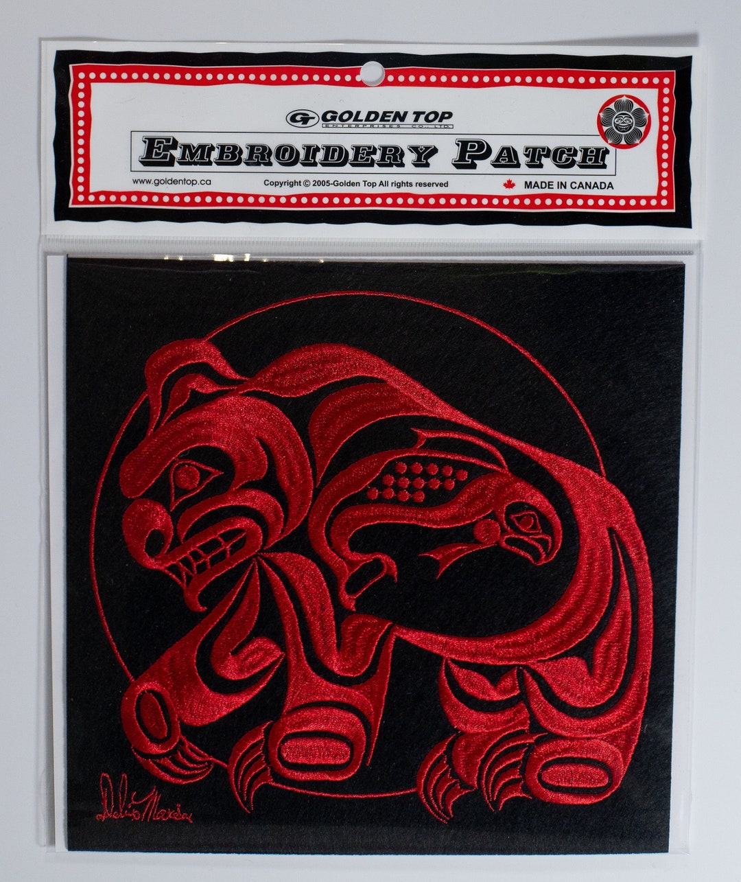 Cree 'bear' Indigenous Design by Delvis Morrison | Iron-on 19cm ...