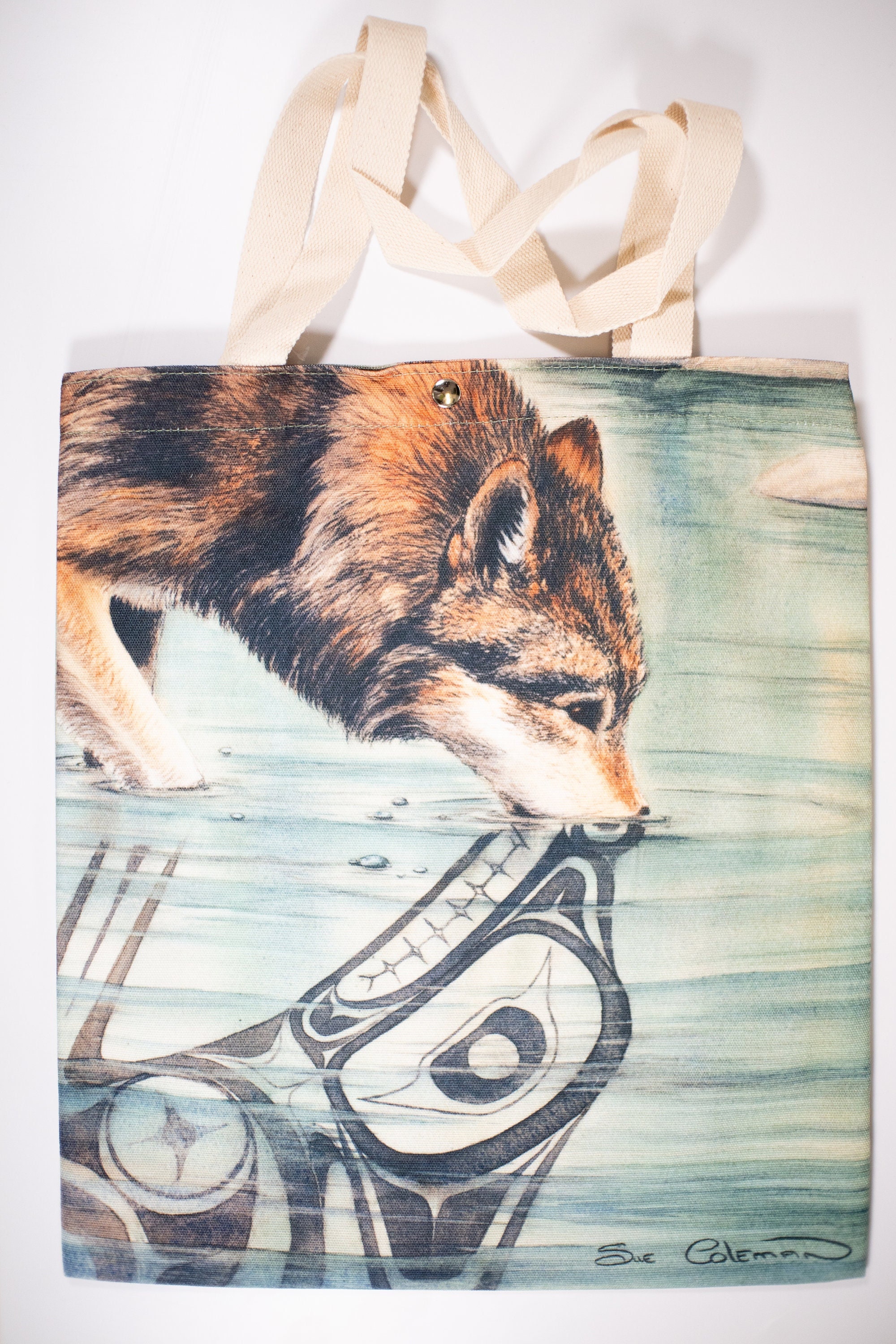 Indigenous Design 'wolf' by Sue Coleman Tote Bag | Pacific North West ...