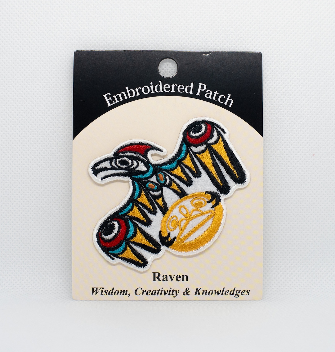 Salish 'raven' Indigenous Design by Phillip Joe | Iron-on 7.5cm ...