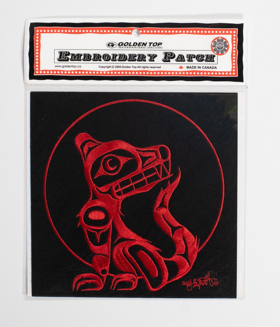 Haida 'wolf' Indigenous Design by Corey Bulpitt | Iron-on 19cm ...