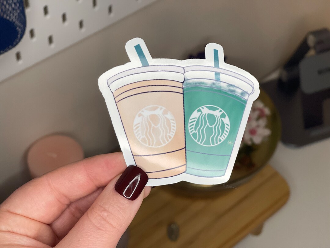 Iced Matcha Latte Sticker & Iced Coffee Sticker Coffee - Etsy