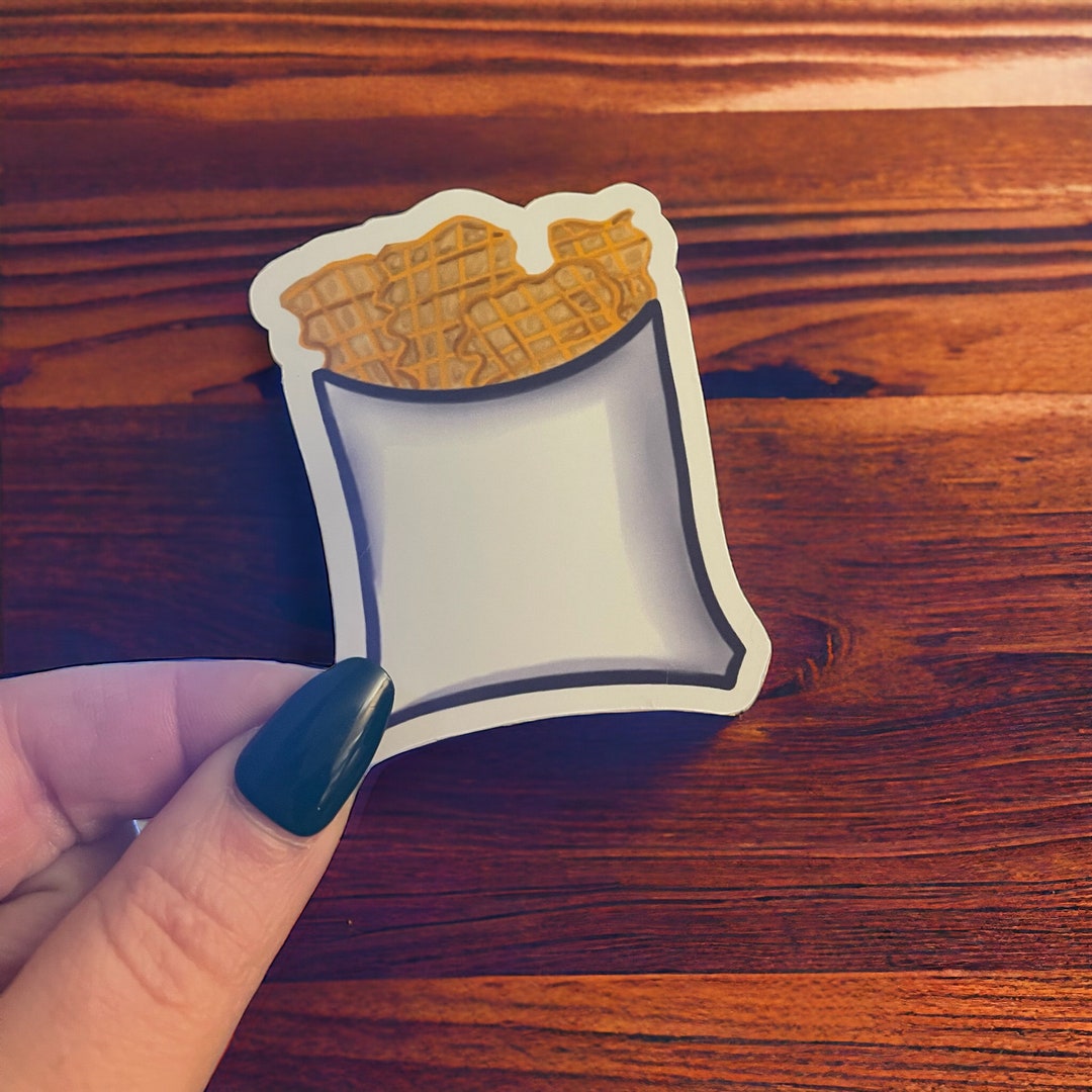 Waffle Fry Sticker French Fry Sticker Food Sticker Water - Etsy