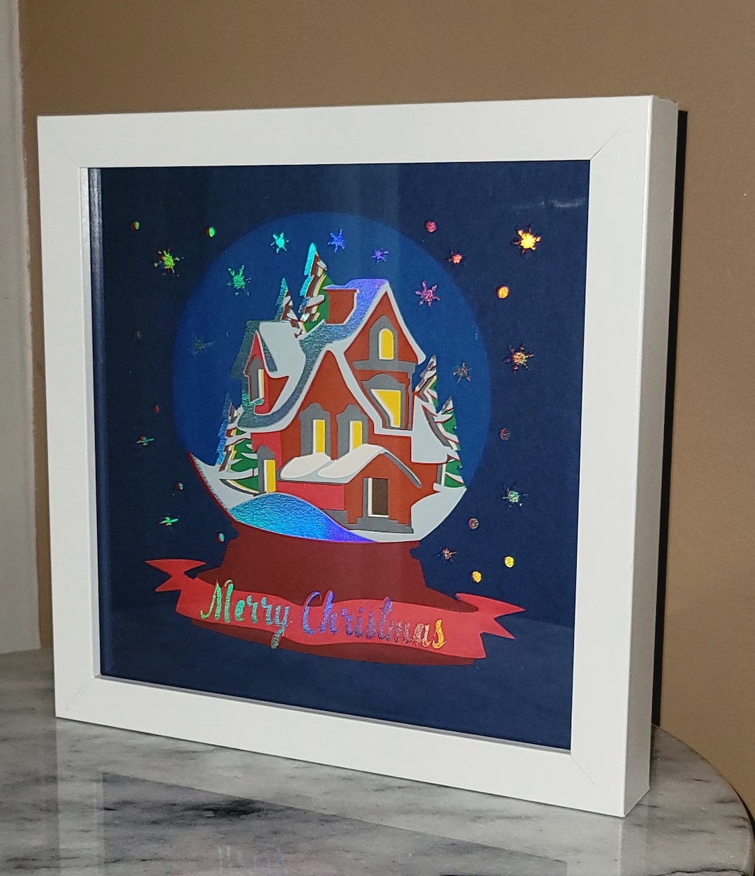 Christmas 3D Layered Snow Globe - Etsy