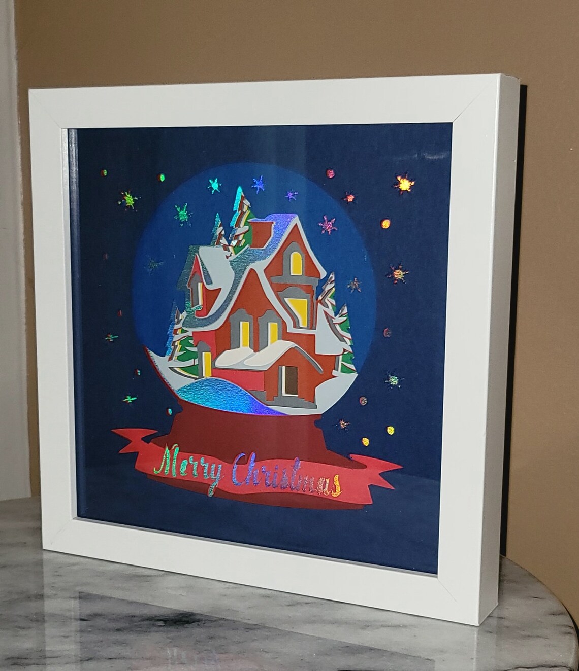 Christmas 3D Layered Snow Globe - Etsy