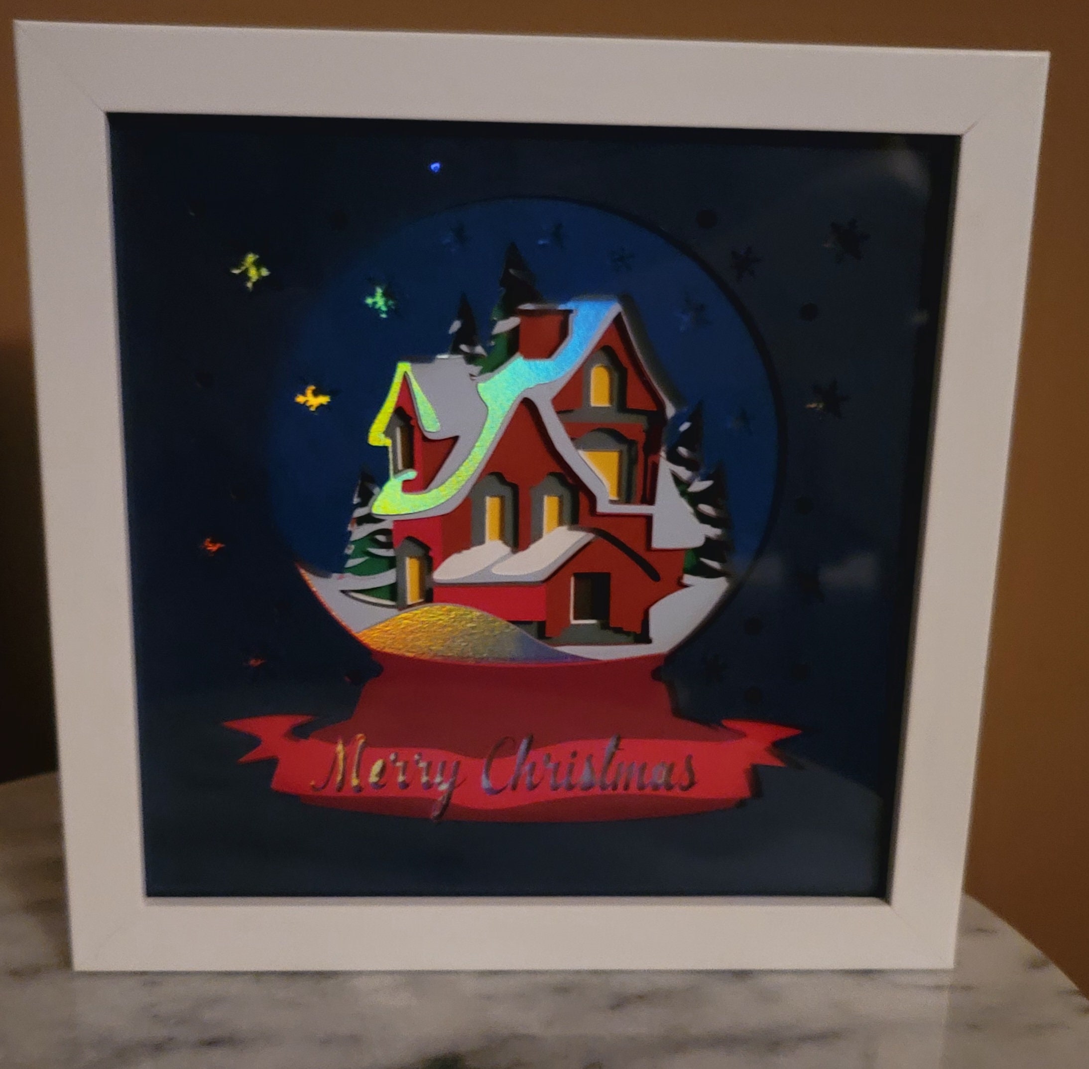 Christmas 3D Layered Snow Globe - Etsy