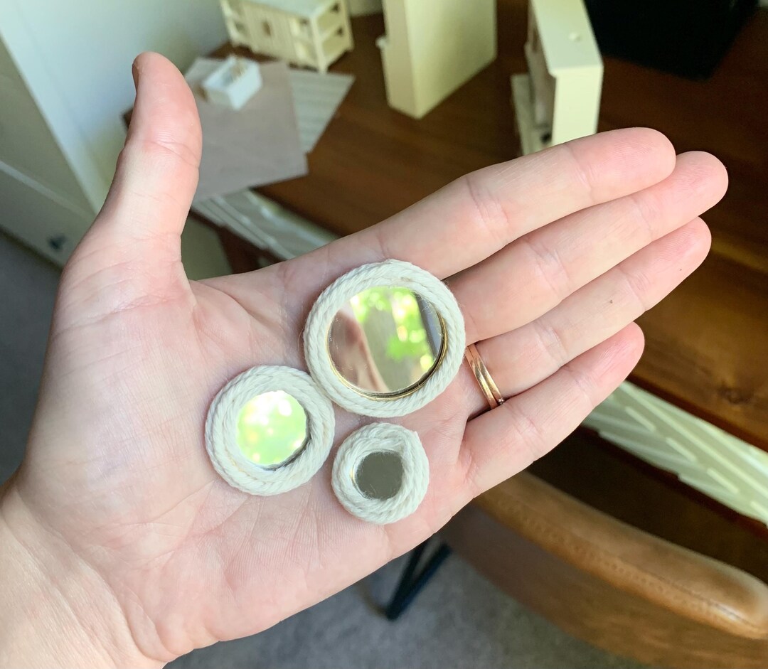 Dollhouse Miniature Woven Mirror Set of 3 - Etsy