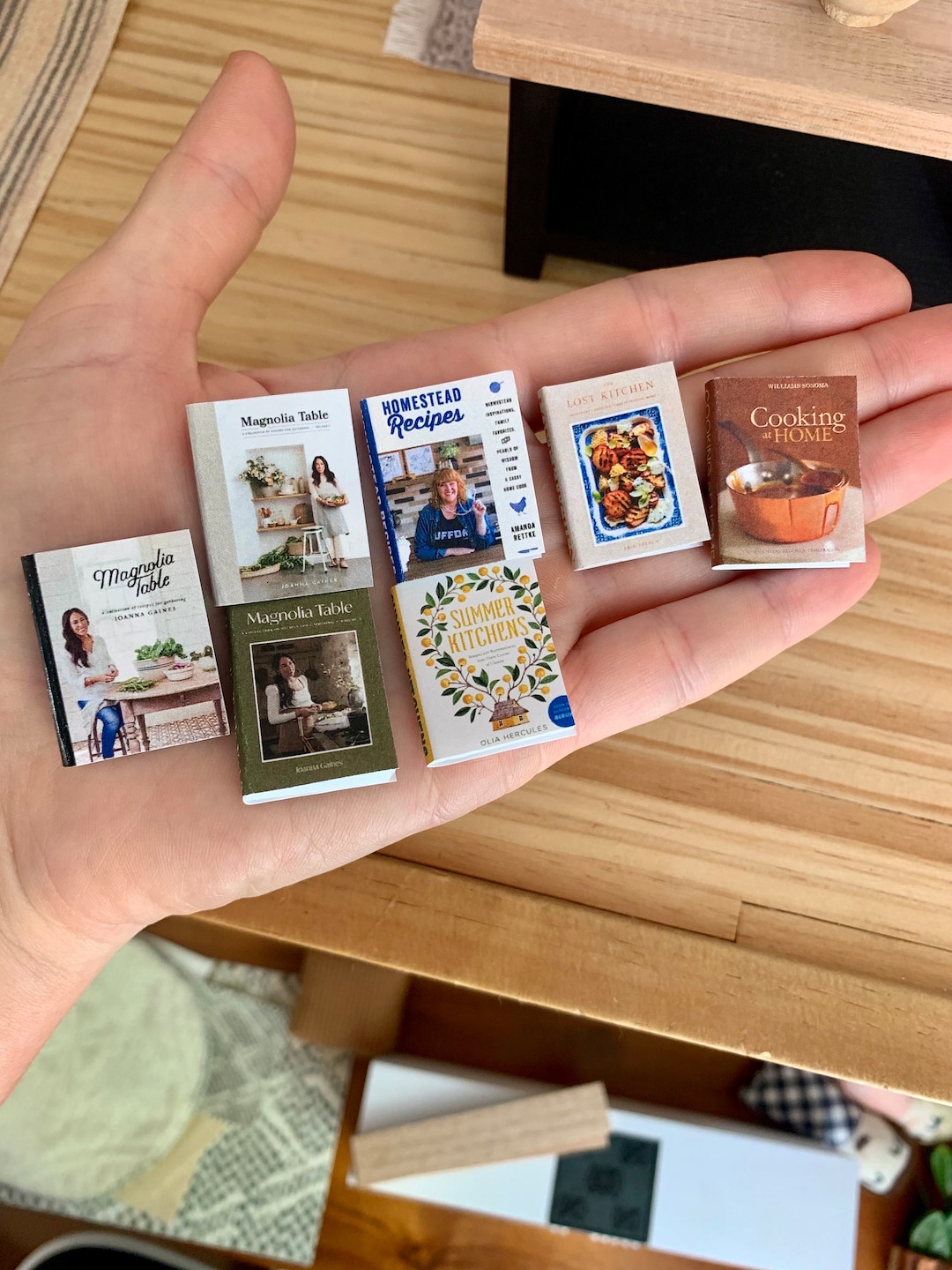 Miniature Dollhouse Large Cookbooks. Dollhouse Book Decor. Mini Books ...