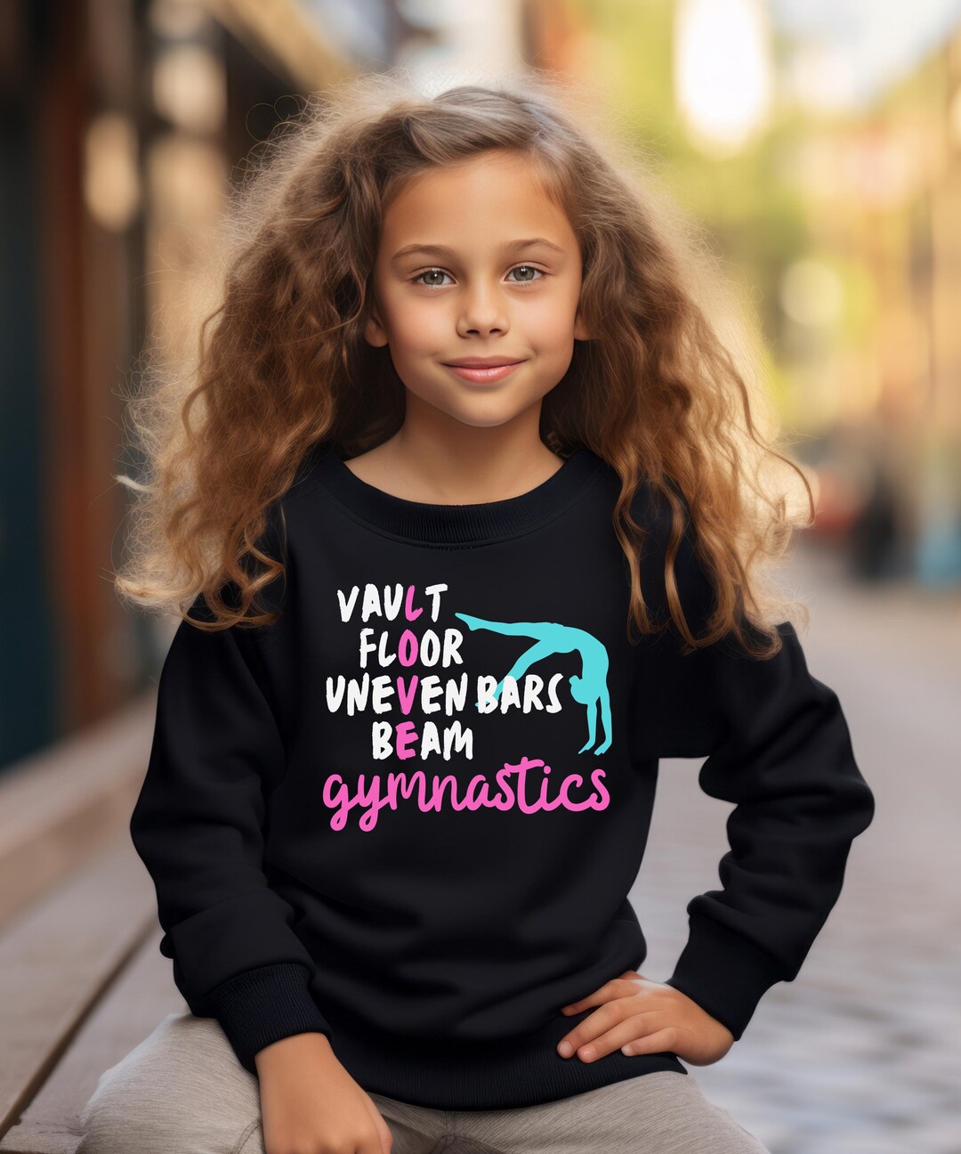 Gymnastics Love Youth Sweatshirt: Gymnast Fan Top - Etsy