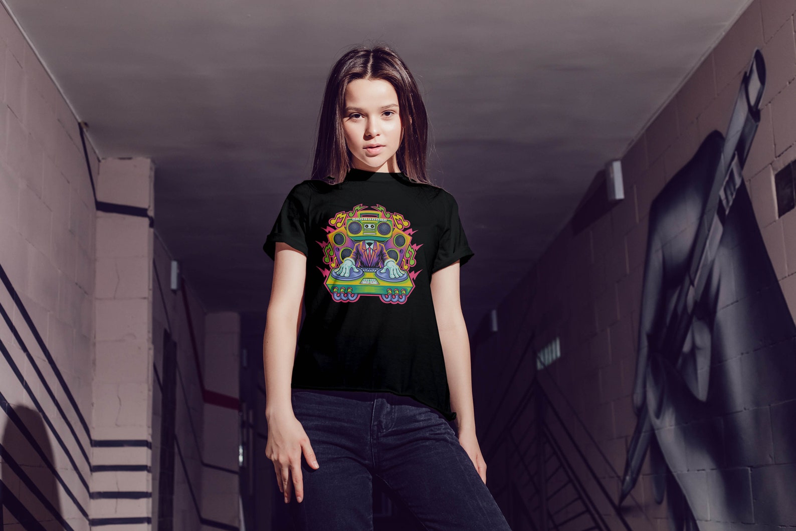Music Festival Outfit, Cute Radio DJ Graphic Tee, Techno EDM Clothing ...