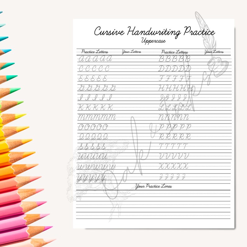 Cursive Alphabet Practice Sheets | Tracing | Neat Handwriting ...