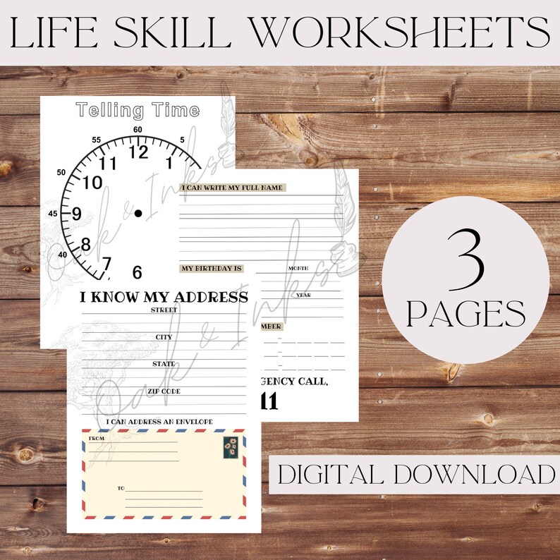 Life Skill Worksheets | Learning to Tell Time | Activity | Early ...