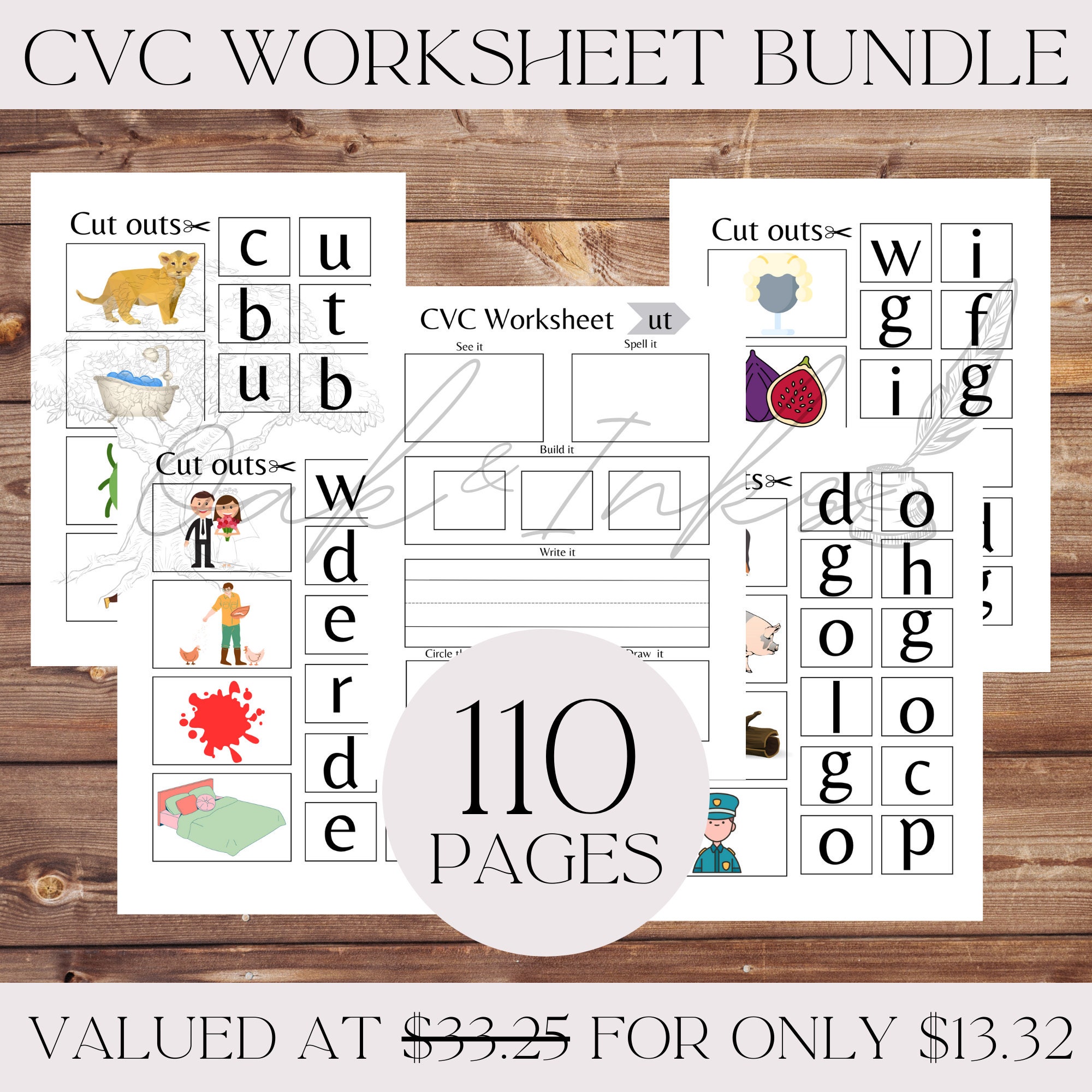 CVC Reading Comprehension Bundle Learning Kindergarten Homeschool Easy ...