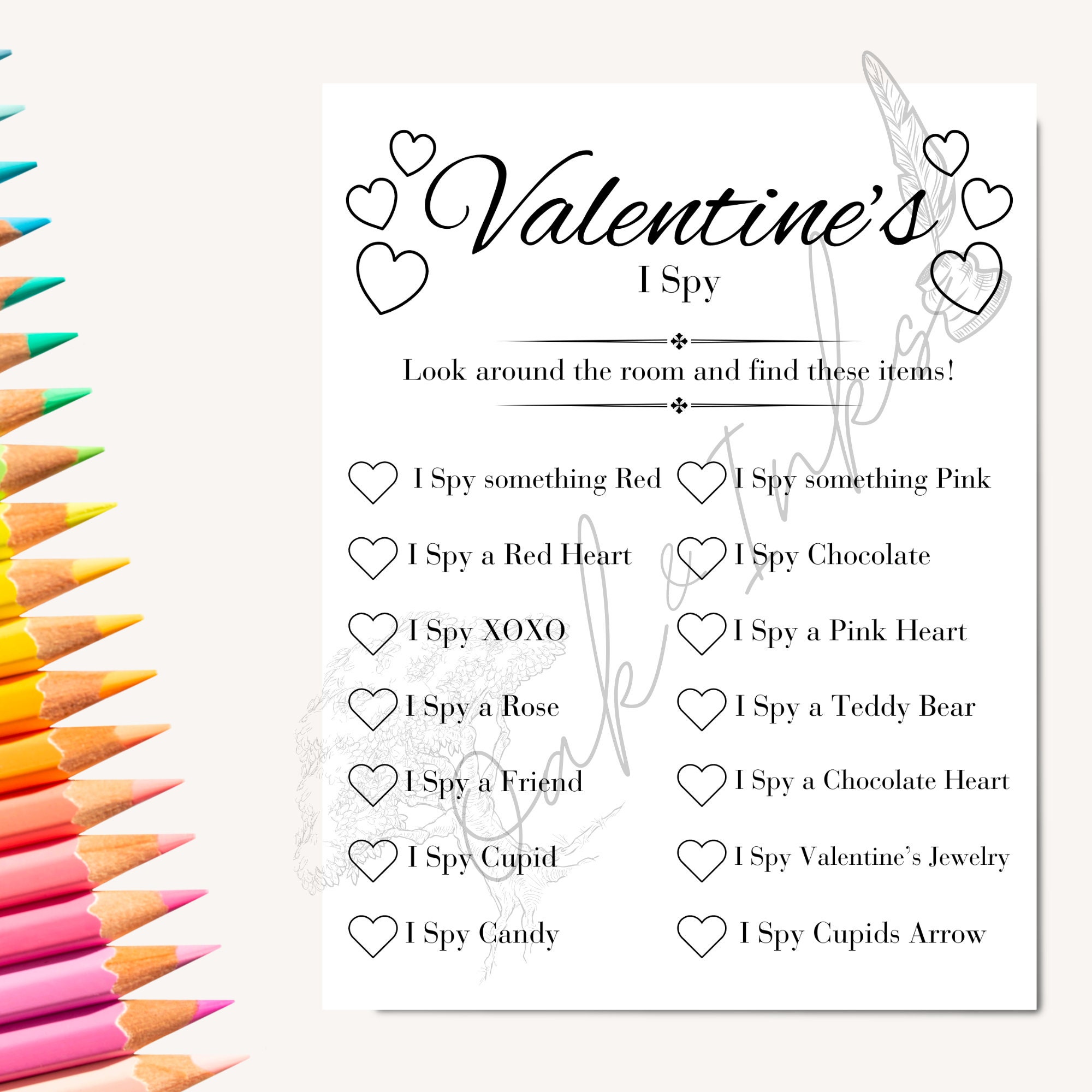 Editable Valentines Day I Spy | Printable I Spy for Kids | Valentines ...