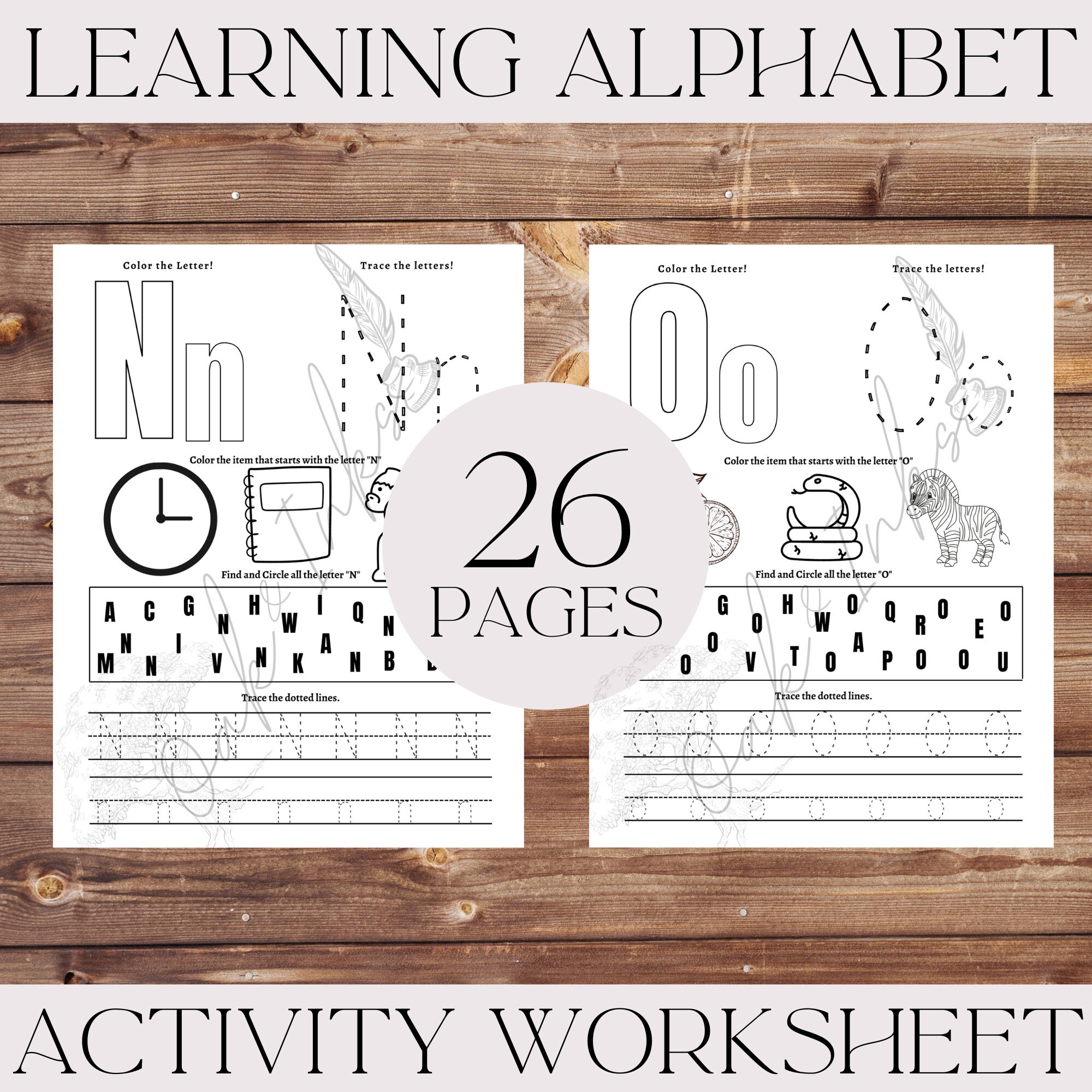 Learning the Alphabet Worksheets Tracing Coloring Learning Letters I ...