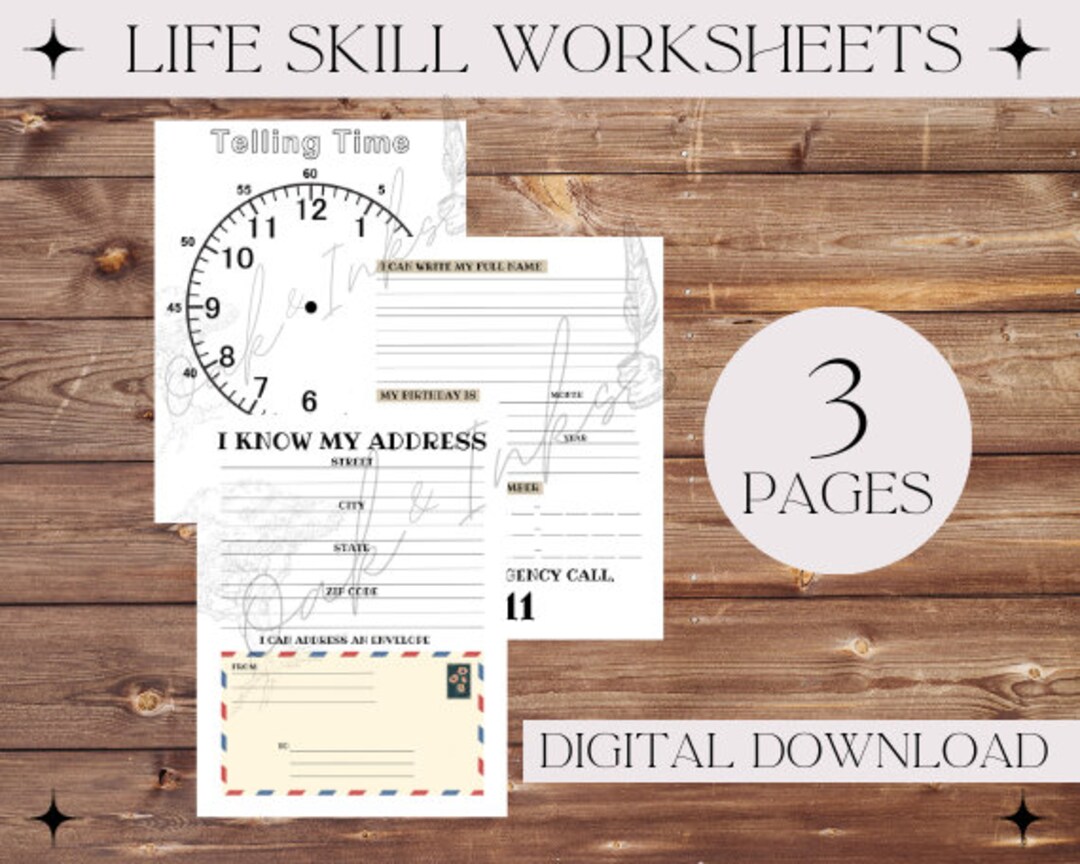 Life Skill Worksheets | Learning to Tell Time | Activity | Early ...