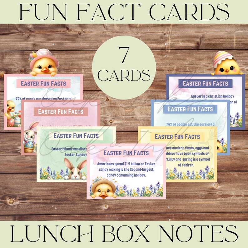 Easter Fun Fact Lunchbox Cards | Printable Notes | Children | Lunch Box ...