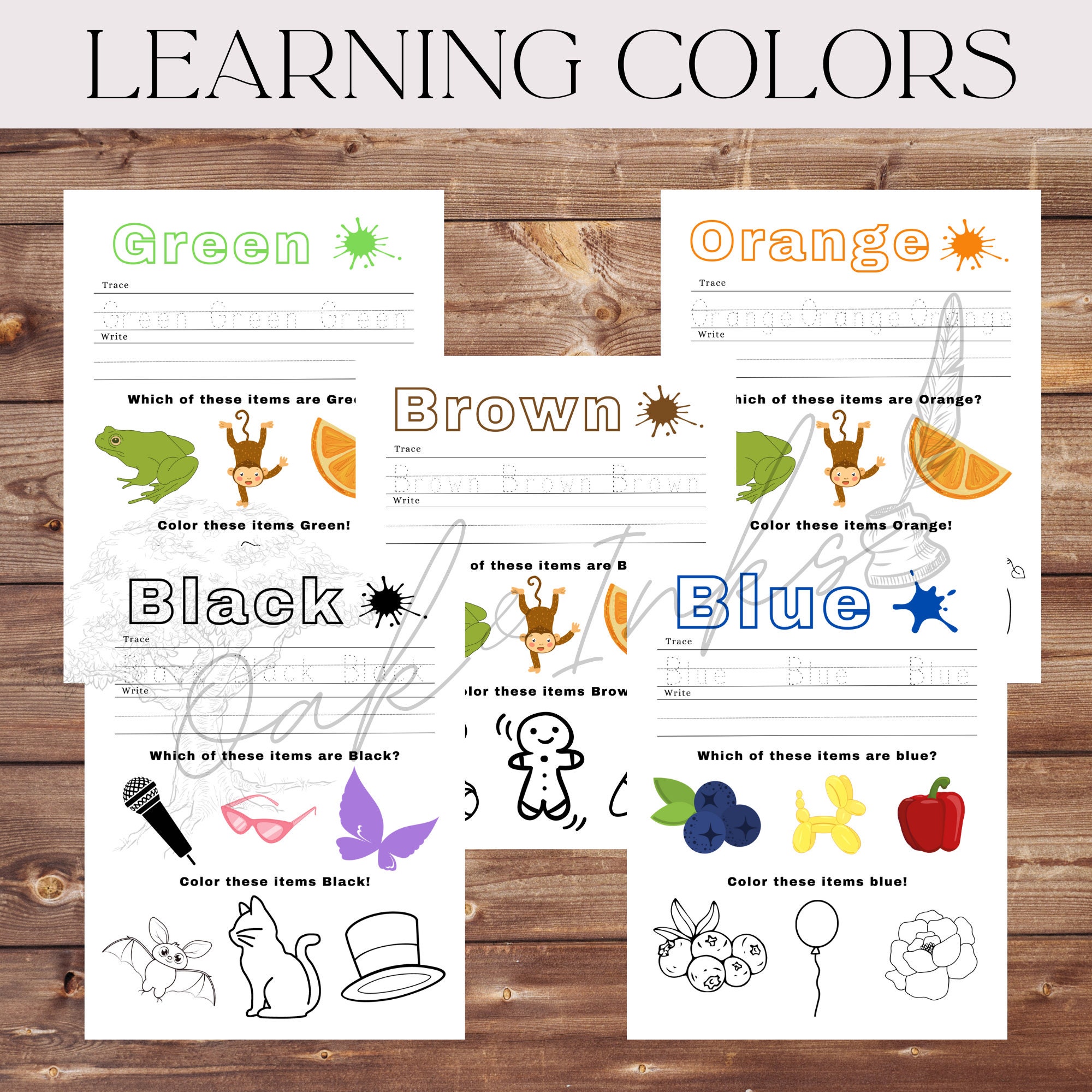 Learning Colors | Color Worksheets | Printable | Kindergarten | Tracing ...
