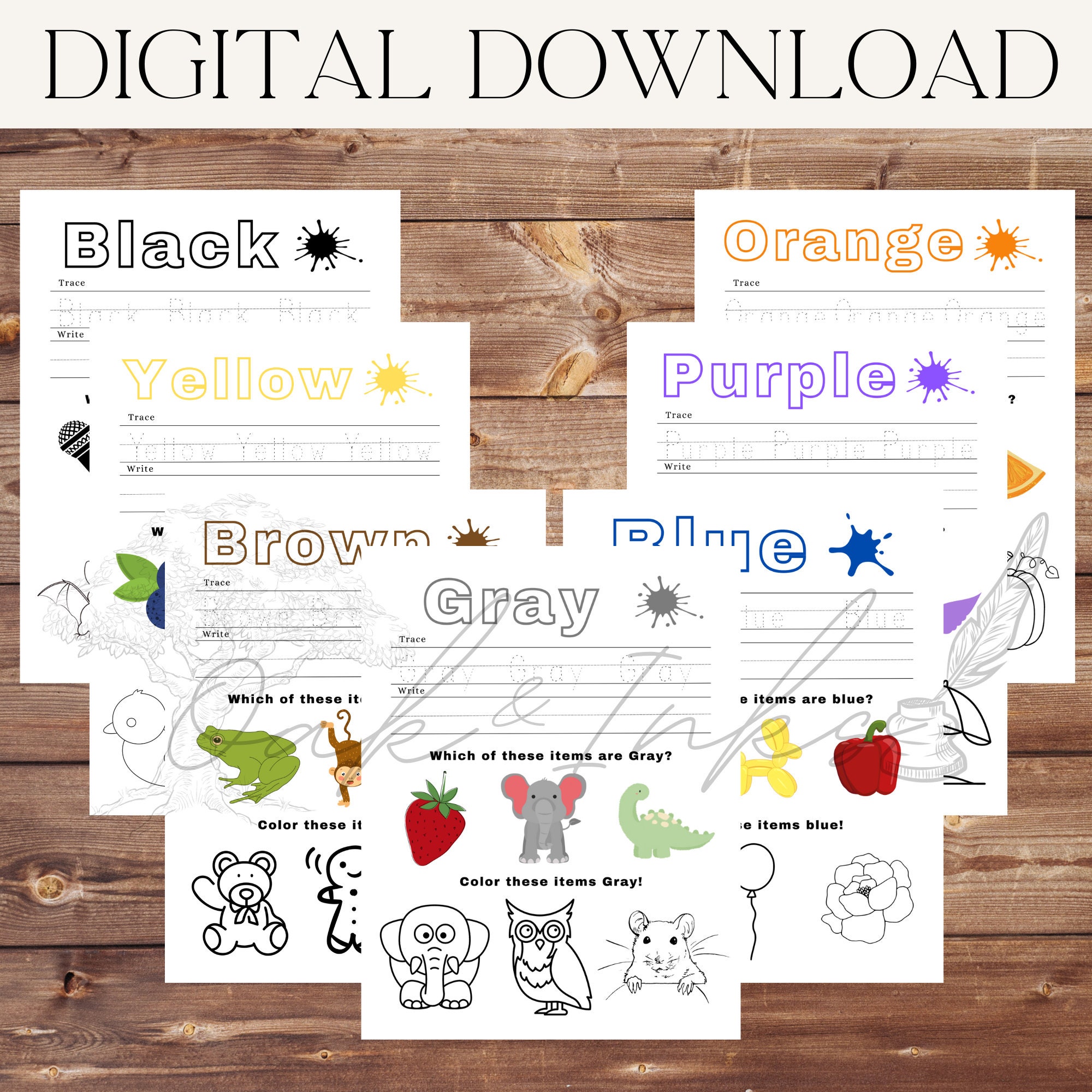 Learning Colors Color Worksheets Printable Kindergarten - Etsy