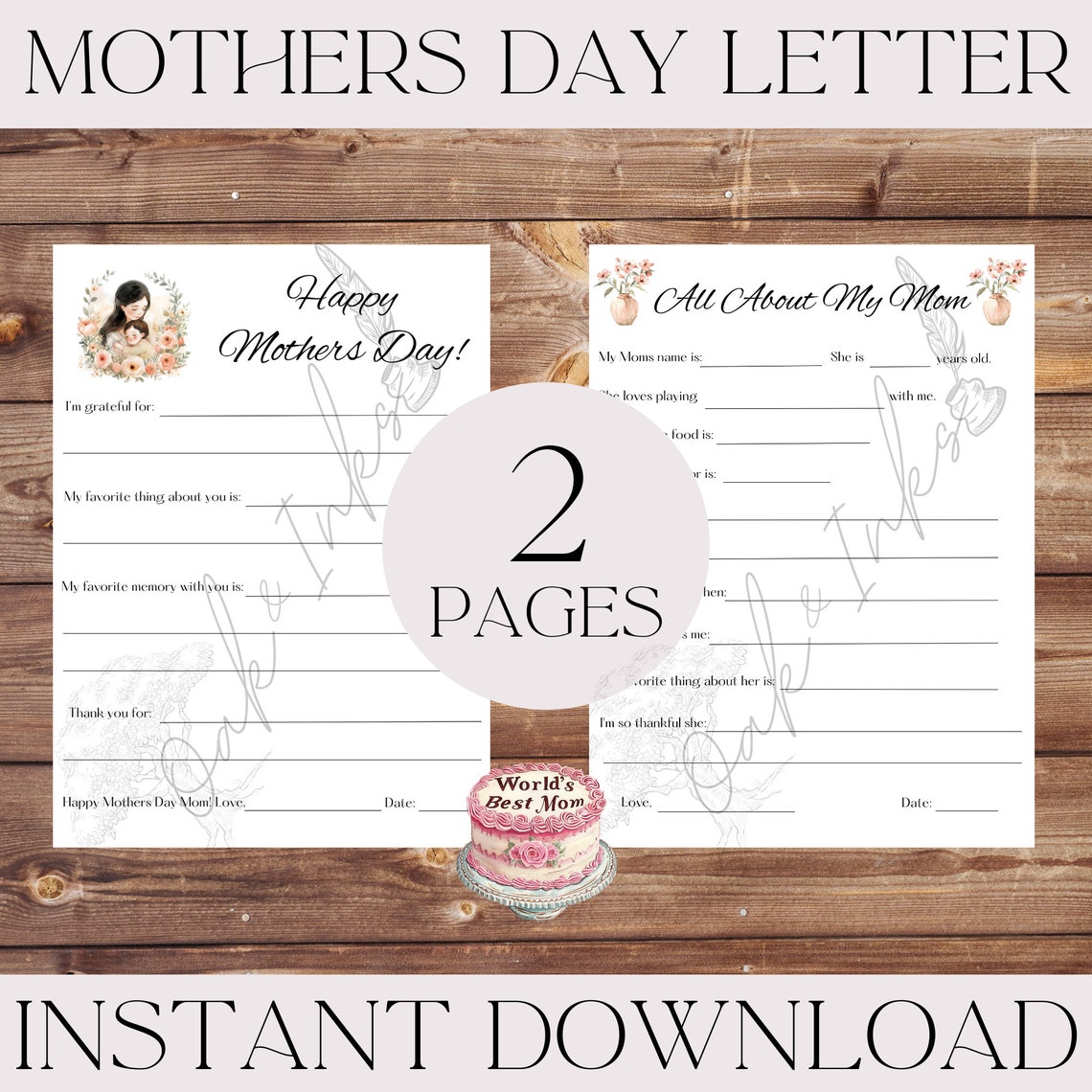 Mothers Day Letters | Gift for Mom | Letters | Fill in the Blank ...