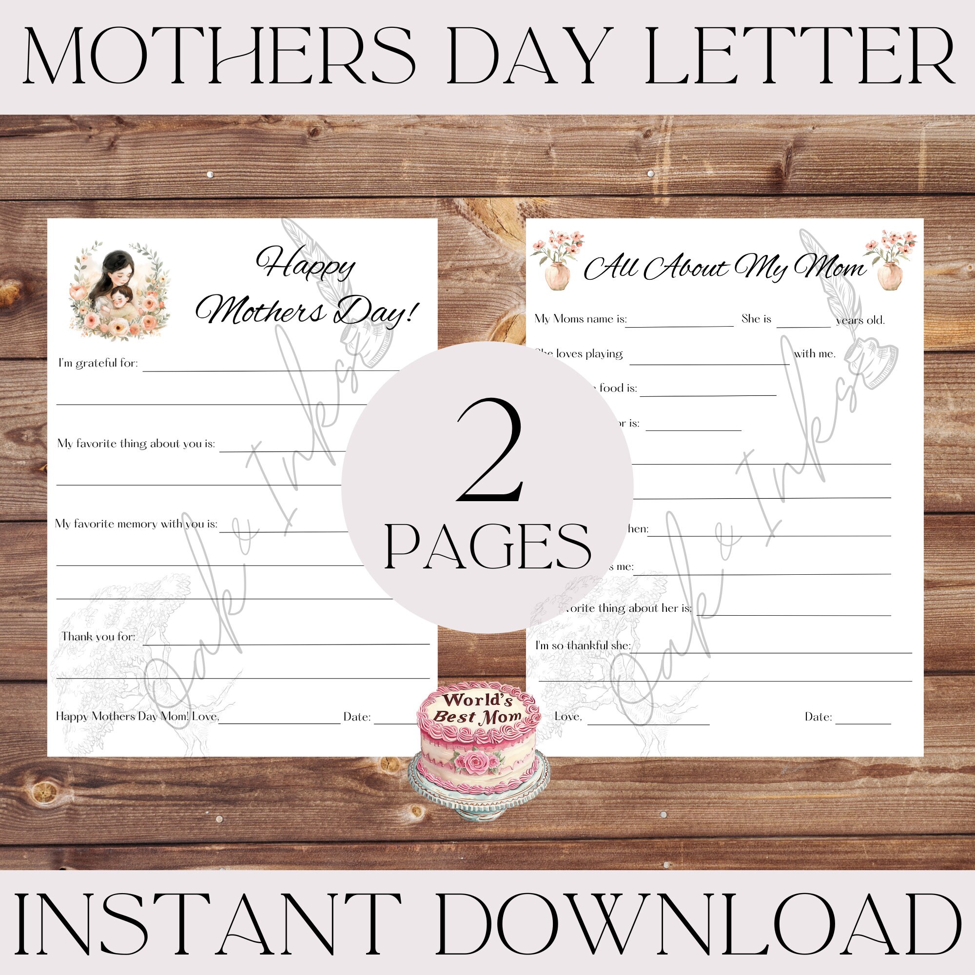 Mothers Day Letters | Gift for Mom | Letters | Fill in the Blank ...
