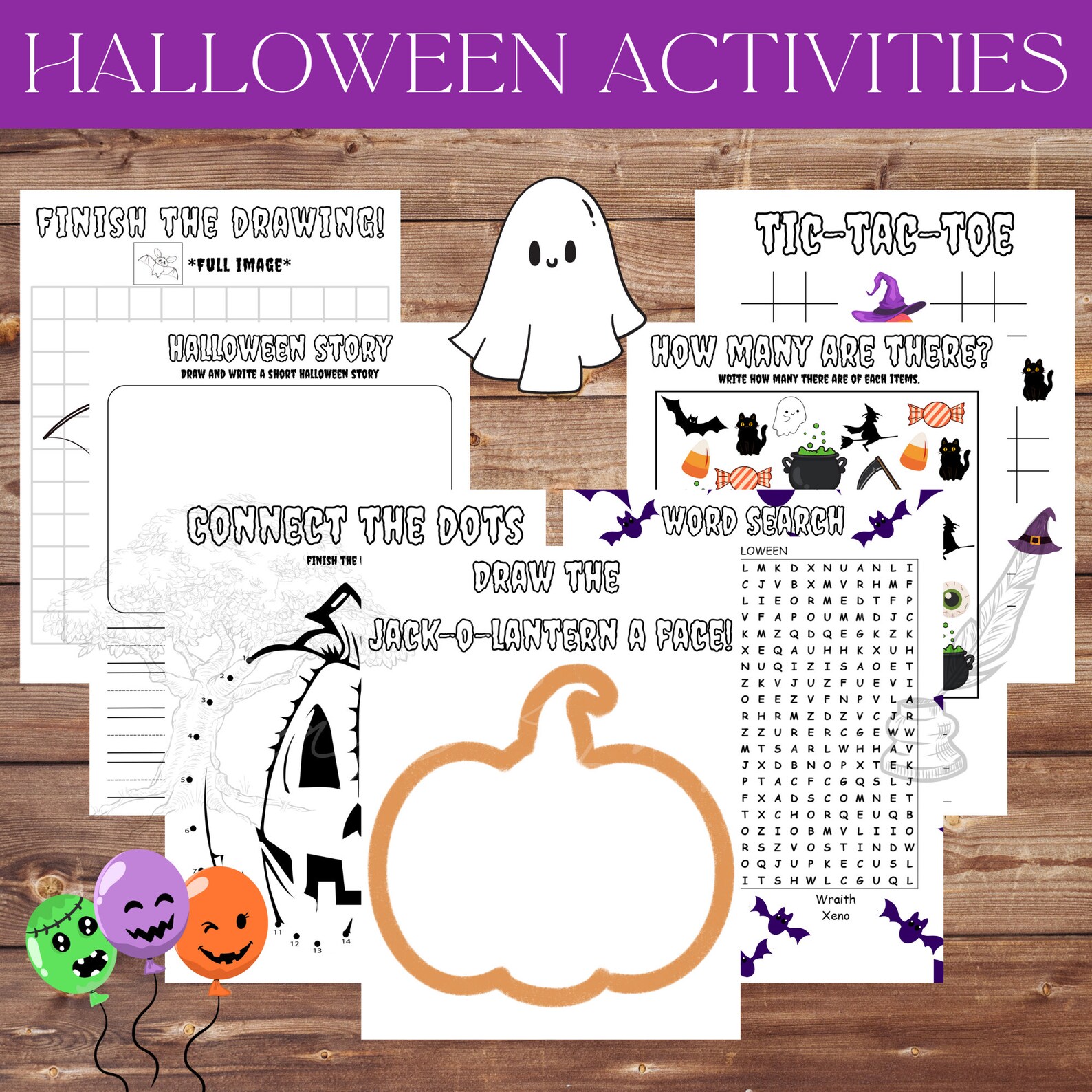 Halloween Activity Pack | Fun Engaging Activity Book | Coloring Pages ...