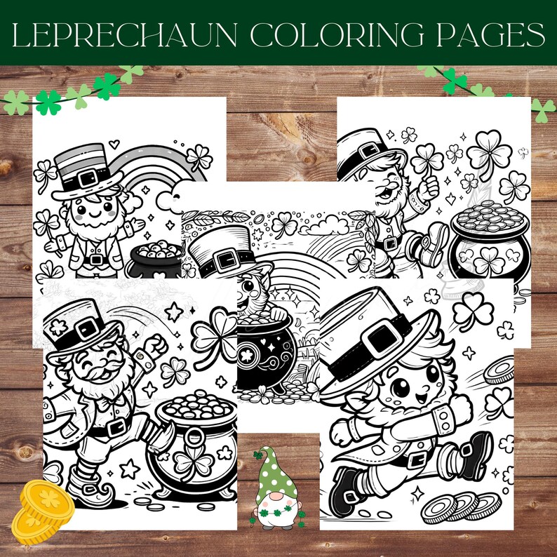 St. Patricks Day Coloring Pages for Kids | Leprechaun | Printable | 10 ...