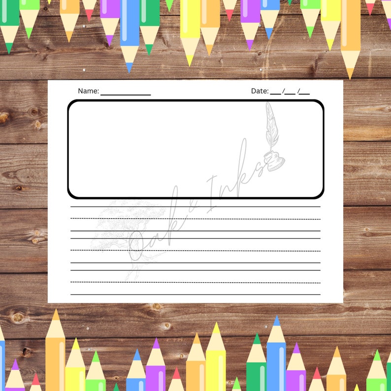 Dibujar y escribir hojas de trabajo / Mostrar y contar / Pasaje de ...