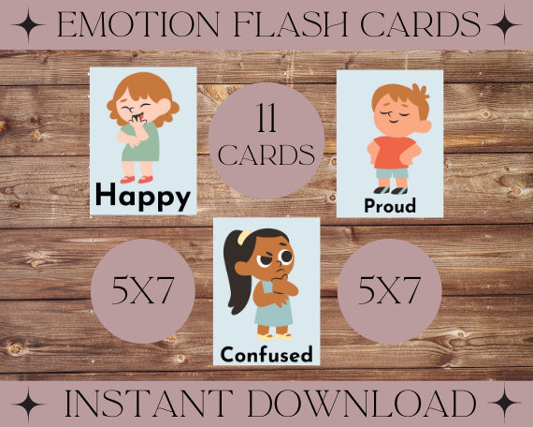Emotion Flash Cards | Learning Emotions | Feelings Cards | Expressing ...
