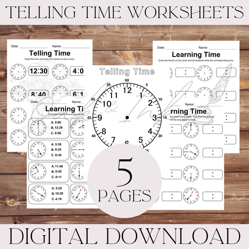 Telling Time Worksheets | Learning to Tell Time | Activity | Early ...