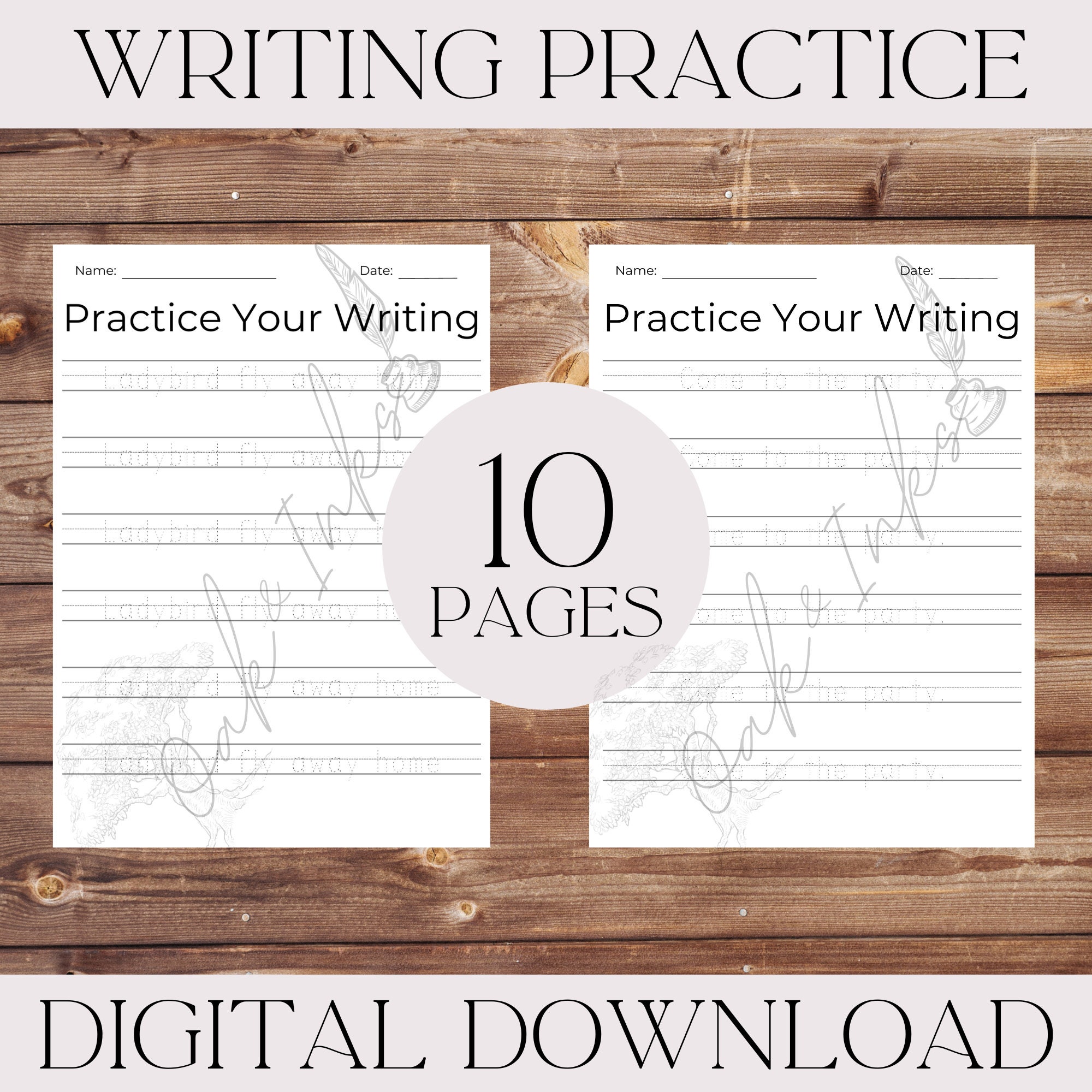 Handwriting Practice Sheets Tracing Neat Handwriting - Etsy