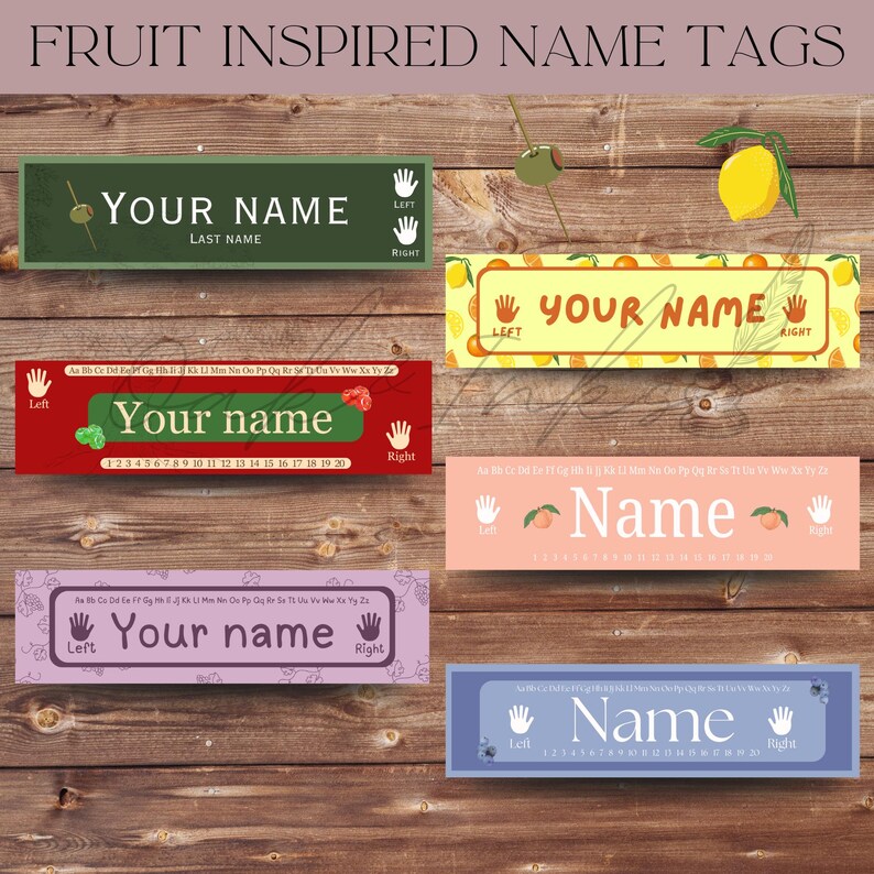 Fruit Themed Desk Name Tags | Bundle | School | Kindergarten | Theme ...