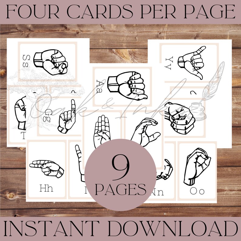 Sign Language Alphabet Flash Cards | ASL | Memorization | ABC | 4x6 ...