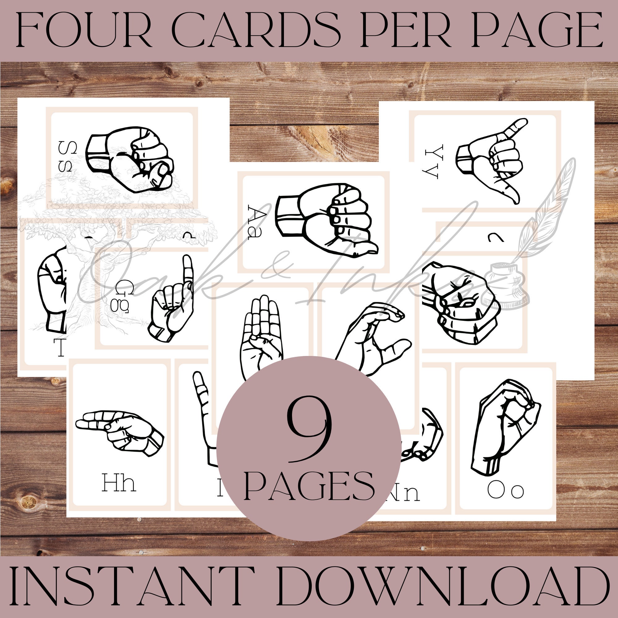 Sign Language Alphabet Flash Cards | ASL | Memorization | ABC | 4x6 ...