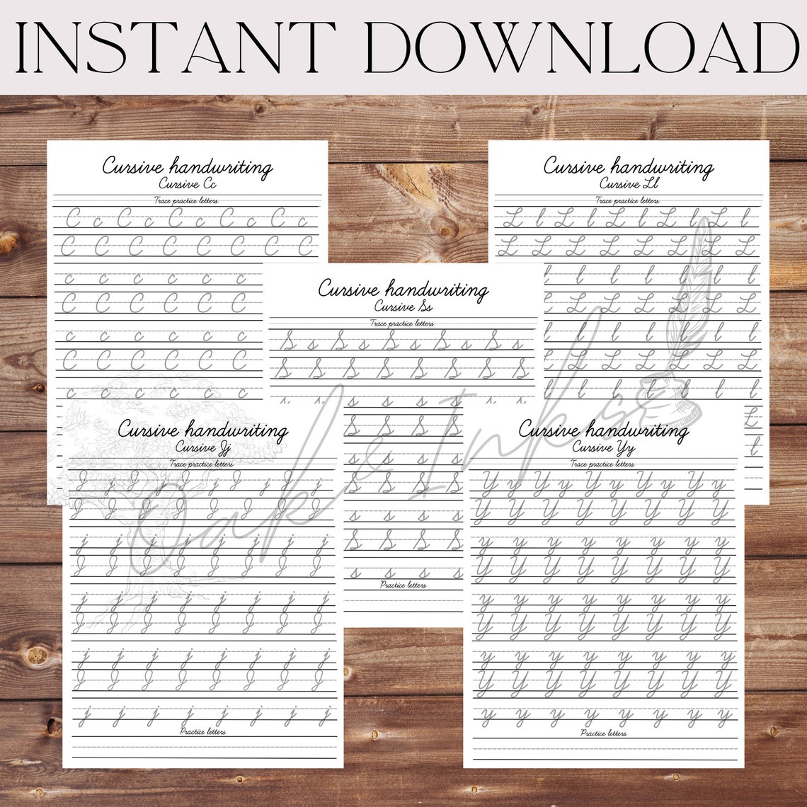 Cursive Alphabet Practice Sheets Tracing Neat Handwriting Alphabet ...