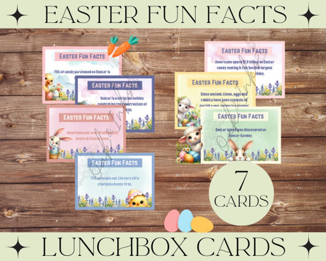 Easter Fun Fact Lunchbox Cards | Printable Notes | Children | Lunch Box ...