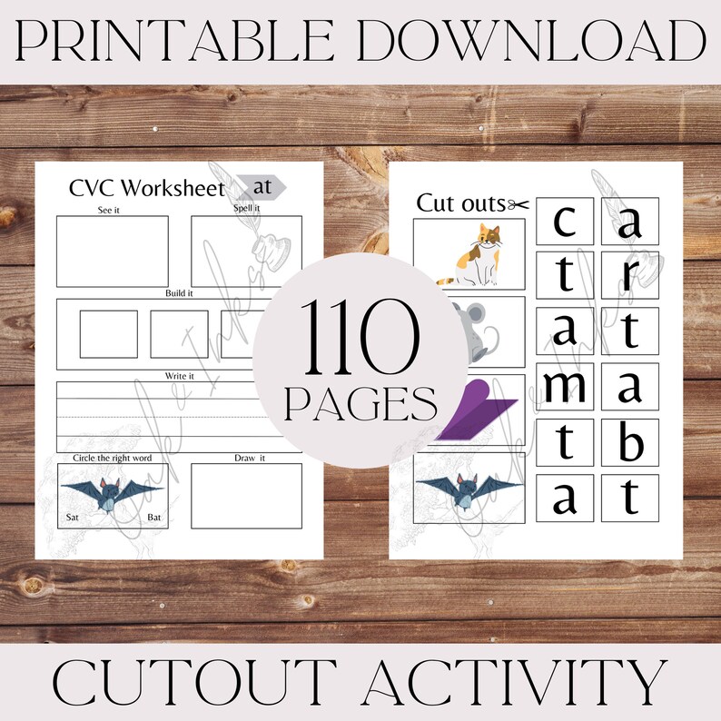 CVC Reading Comprehension Bundle Learning Kindergarten Homeschool Easy ...