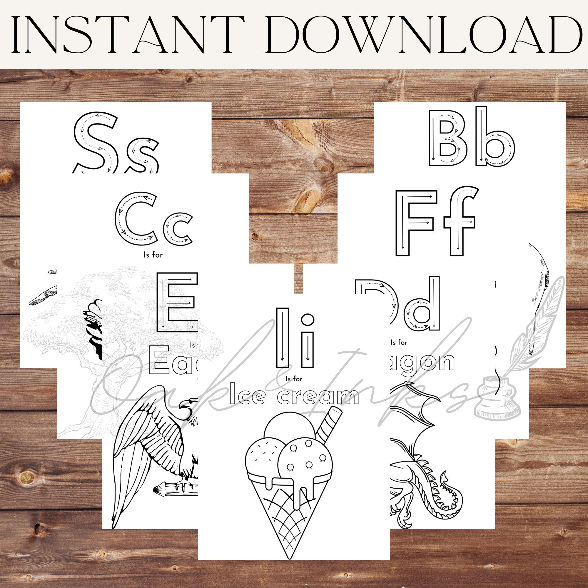 Alphabet Coloring Pages for Kids | Learning the ABC'S | Printable ...
