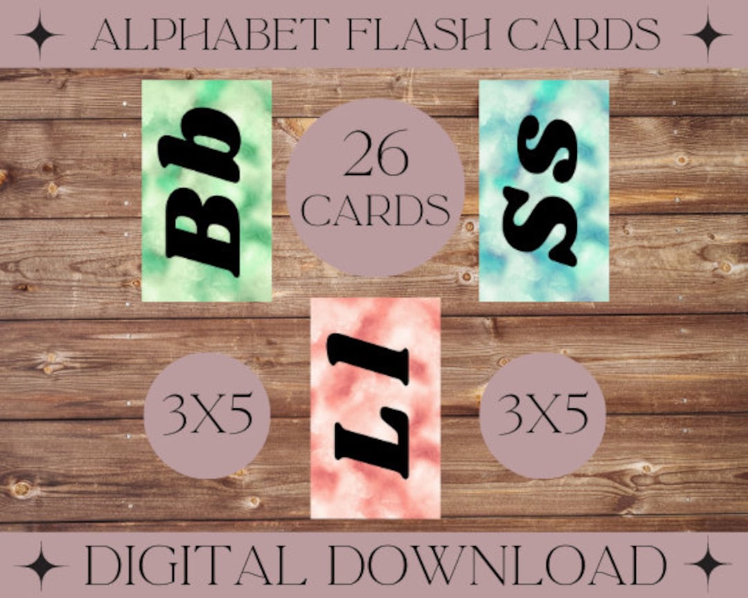 Alphabet Flash Cards | ABC | Memorization | Learning Letters | 3x5 ...