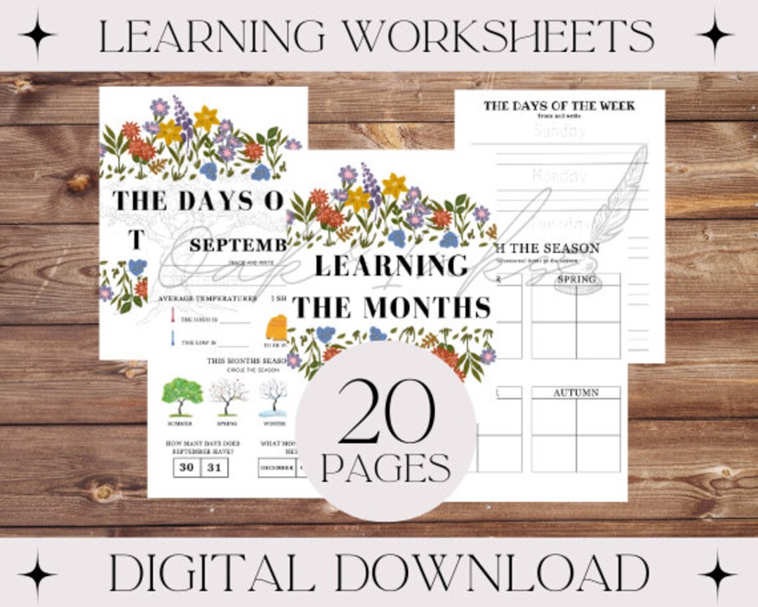 Learning the Seasons | Months Worksheets | Printable | Kindergarten ...