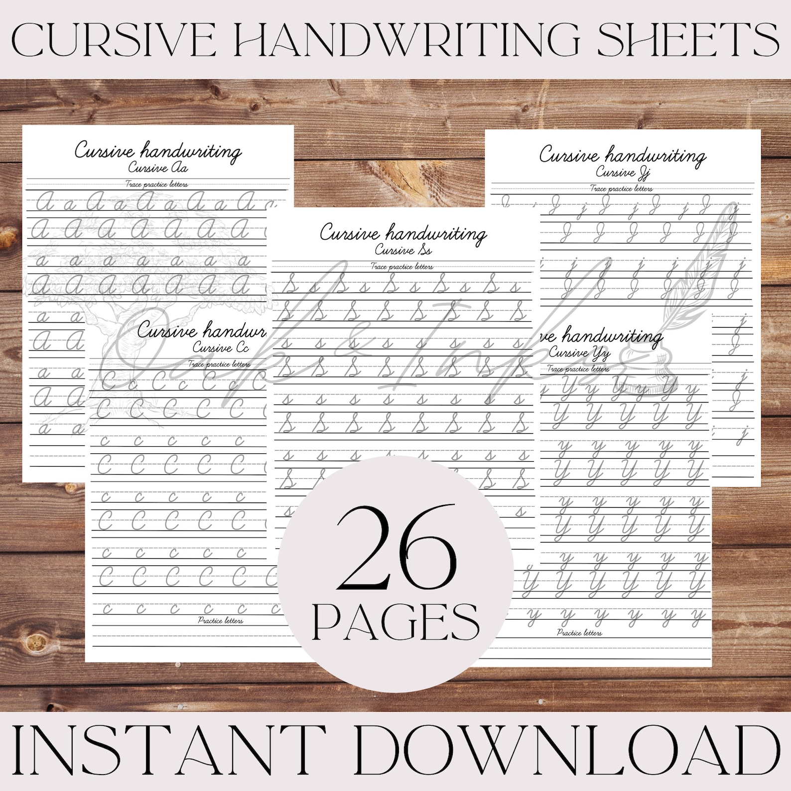Cursive Alphabet Practice Sheets | Tracing | Neat Handwriting ...